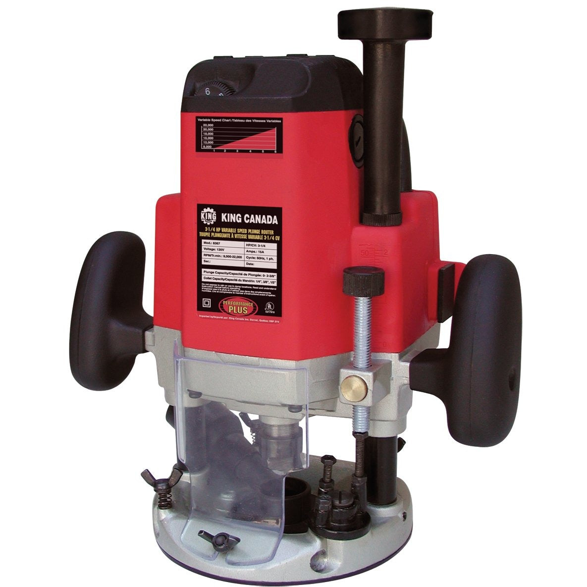 3 1/4 HP Variable Speed Plunge Router — Larry Electric
